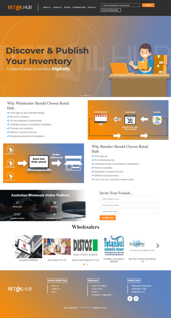 Retail Hub | E-commerce | G-Tech Solutions 2025